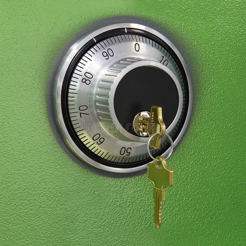 Combination Lock on the Safe Stock Photo - Image of business, concepts ...