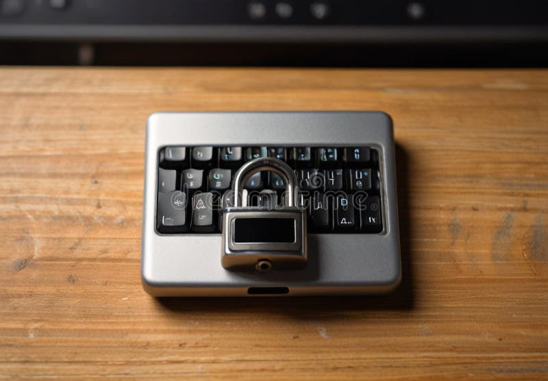 Combination Lock on a Metal Door Stock Illustration - Illustration of ...