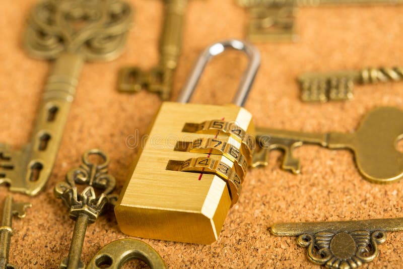 Combination Lock Your Love Key Stock Image - Image of love, protection ...