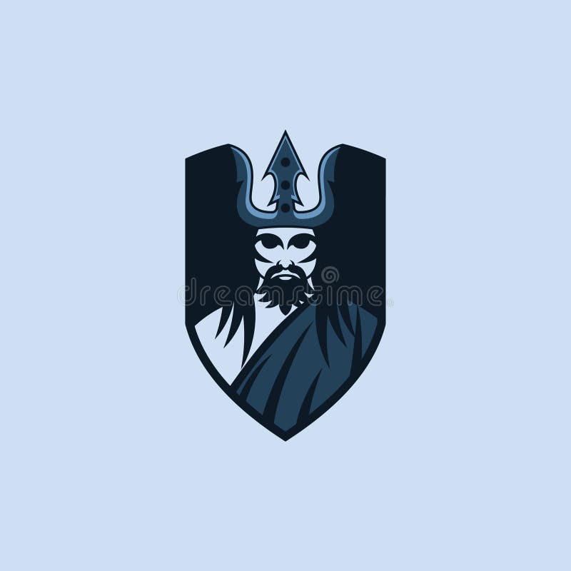 Trident Knight Shield logo stock photo. Image of armor - 281141364