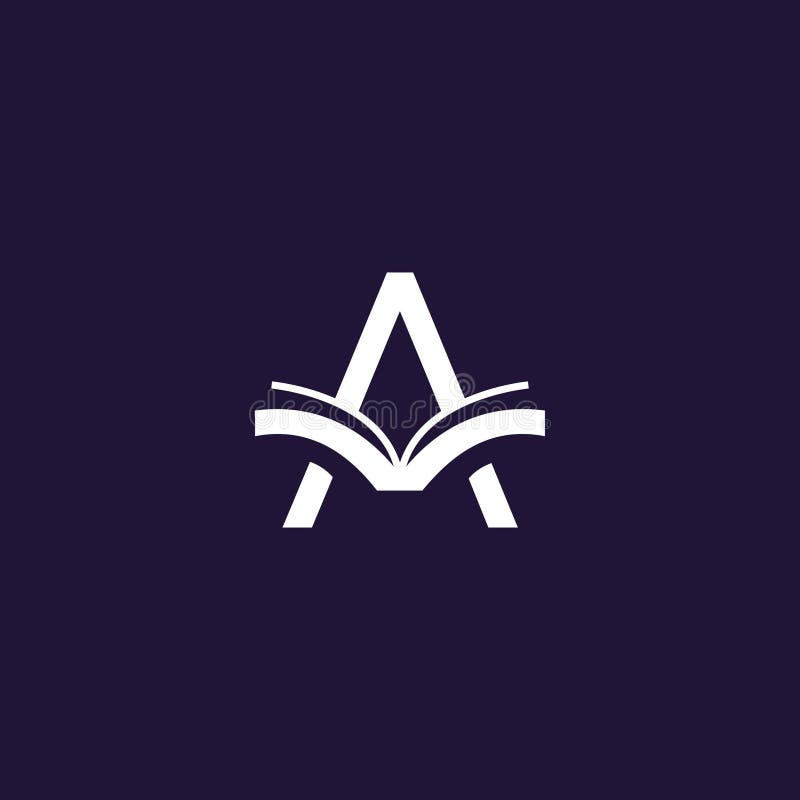Combination Logo of Letter a Initials and Modern and Cool Book Icon ...