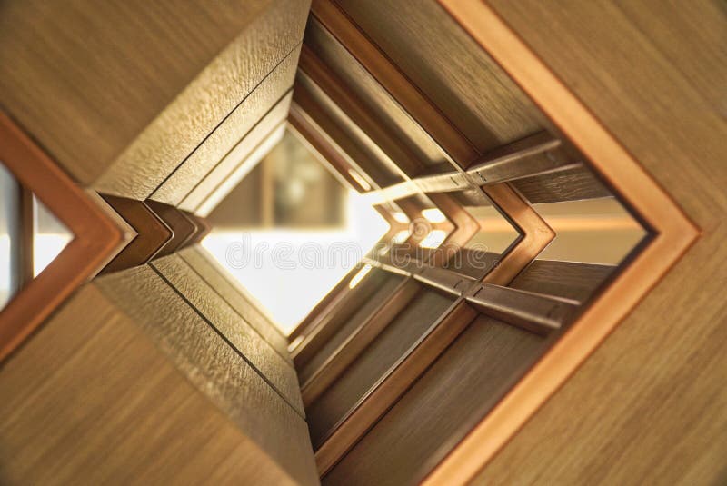 Combination Metal and Wood Material on Diagonal Gold Stock Photo ...