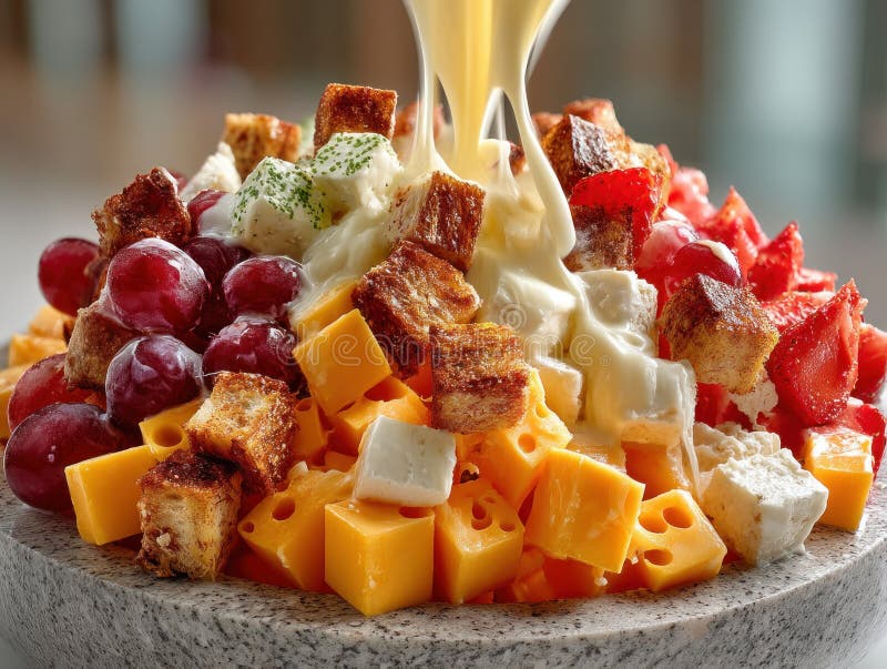 A Combination of Milk, Cheese, and Yogurt in a Dish Stock Image - Image ...