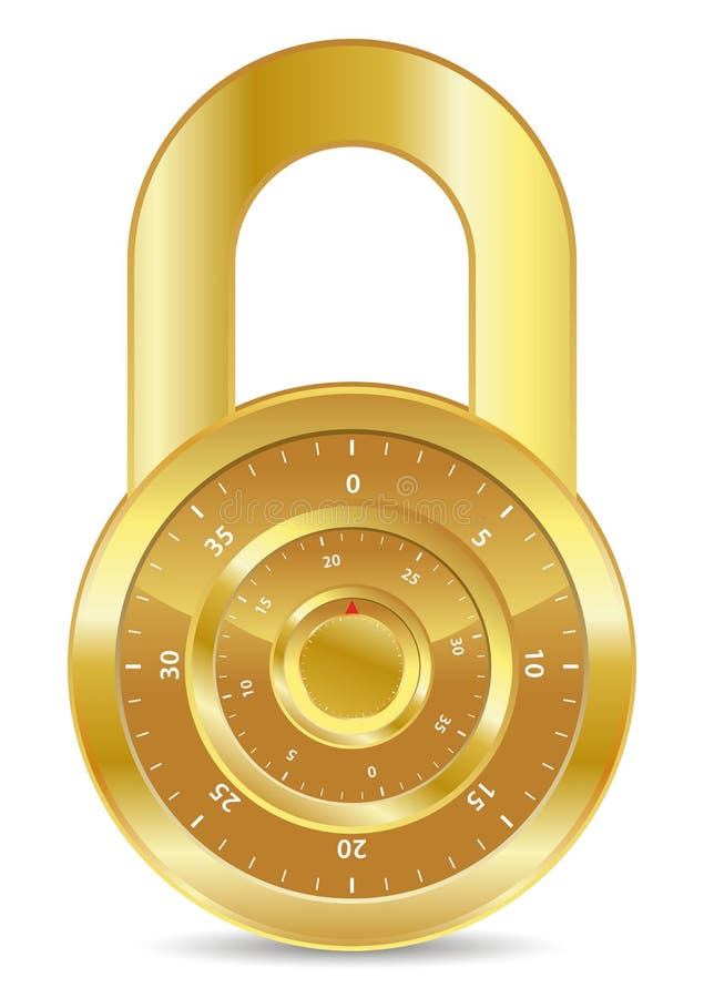 Combination lock for vault stock vector. Illustration of insurance ...
