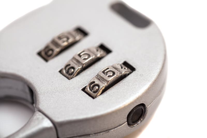 Combination Padlock Close Up with Numbers Stock Photo - Image of ...