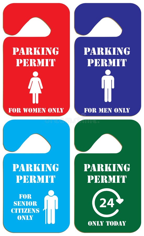 Combination of Parking Labels Stock Vector - Illustration of space ...