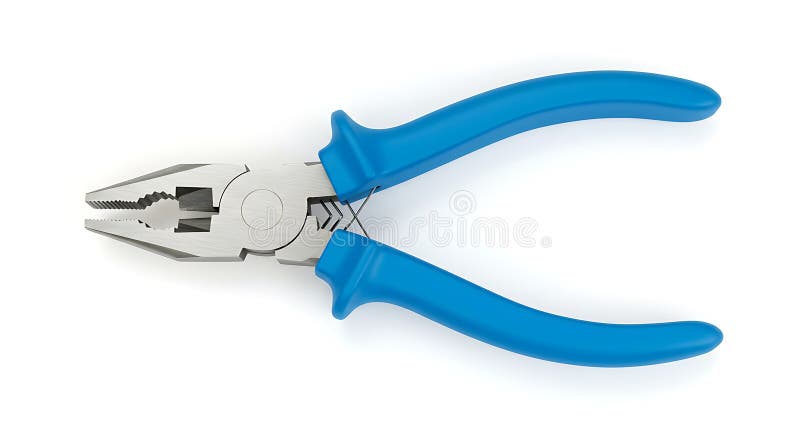 Blue-Handled Pliers stock illustration. Illustration of engineering ...