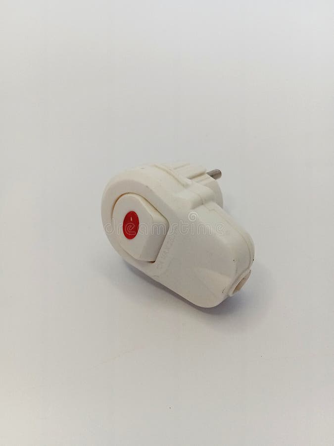 A Combination of Plug and Switch, Made of White Plastic Stock Photo ...