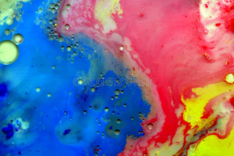 A Combination of Red and Blue Colors in a Liquid. Stock Photo - Image ...