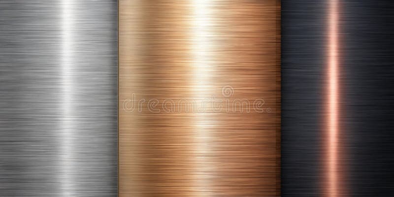 Rose Gold, Silver, and Black Gradient Colors on Steel Texture Stock ...