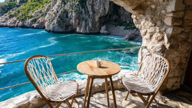 The Combination of a Rustic Table, Ocean View, and Coastal Bohemian ...