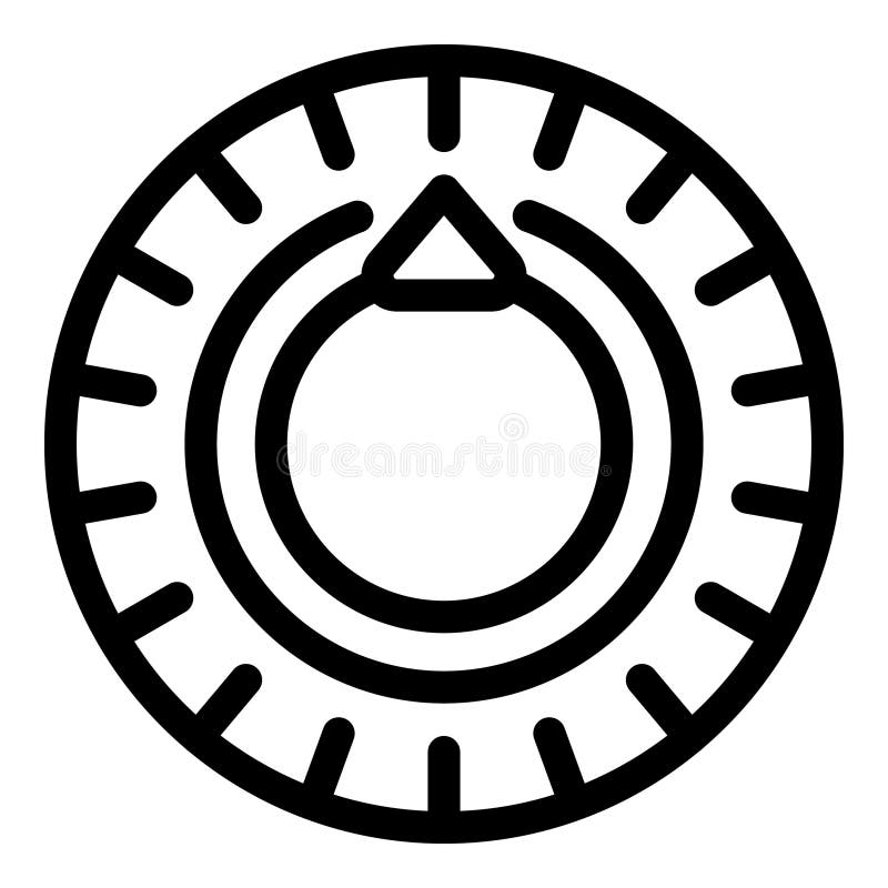 Combination Safe Lock Dial with Arrow Pointing Up Icon Stock ...