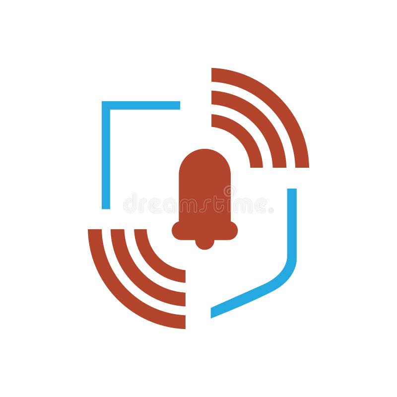 Combination Shield and Warning Sign Alarm Signal Logo Design Vector ...