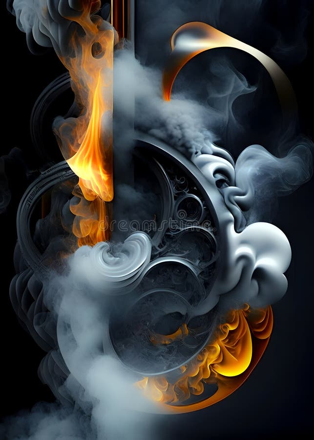 Combination of Smoke, Steel and Fire, Conceptual, Forces, Power ...