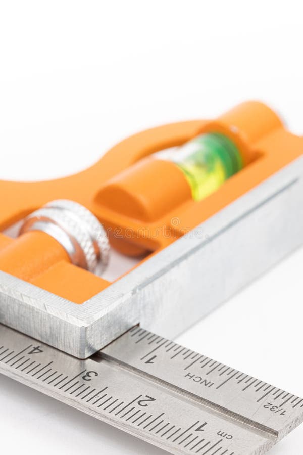 Combination Square for Carpentry and Construction Stock Image - Image ...