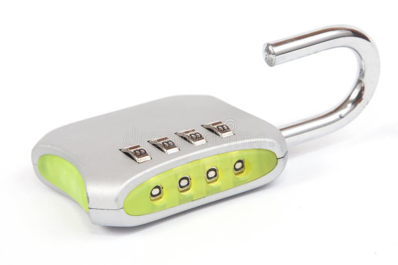 Combination steel lock stock image. Image of safety, white - 85043539