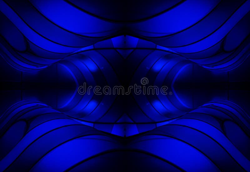 Retrospective Blue Shadows & Reflections Stock Illustration ...