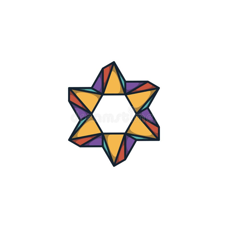 Combination of Triangle and Hexagon Logo Design Vector Stock Vector ...