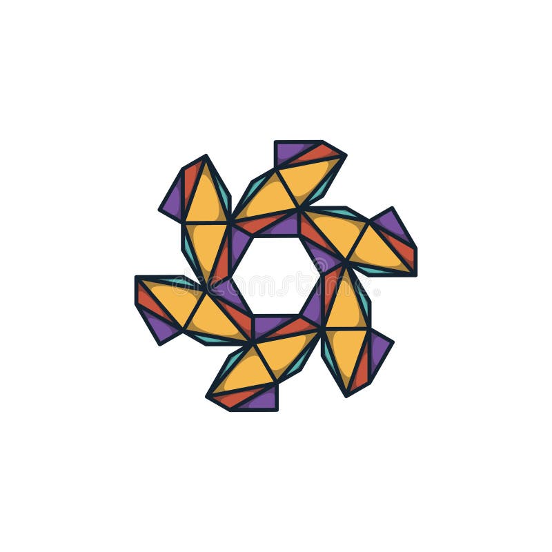 Combination of Triangle and Hexagon Logo Design Vector Stock Vector ...