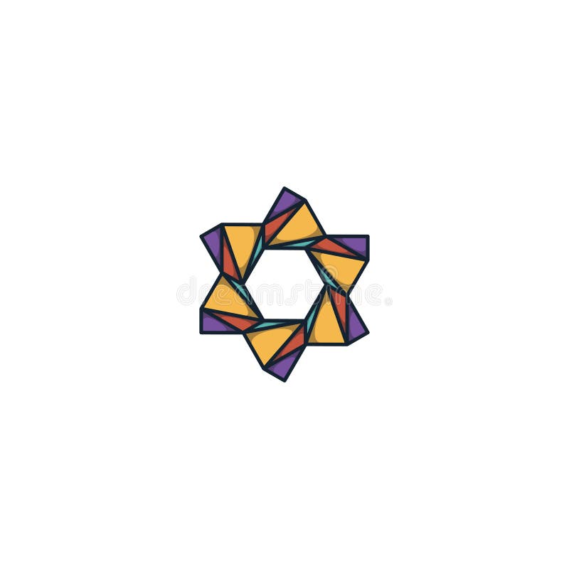 Combination of Triangle and Hexagon Logo Design Vector Stock Vector ...