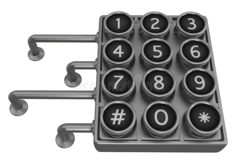 Combination Type Pad Metal, Side Attach Stock Illustration ...