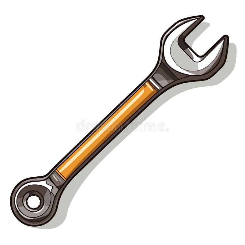 Open Ring Spanner Wrench Stock Illustrations – 116 Open Ring Spanner ...