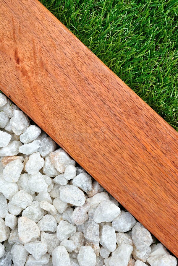 Combinations of Timber Decking and Rocks Stock Image - Image of concept ...