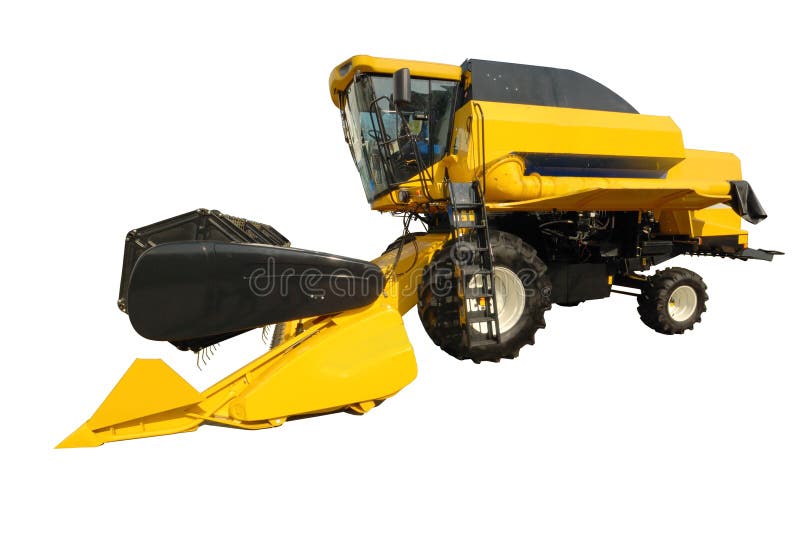 Red modern combine stock photo. Image of farm, industry - 14347662