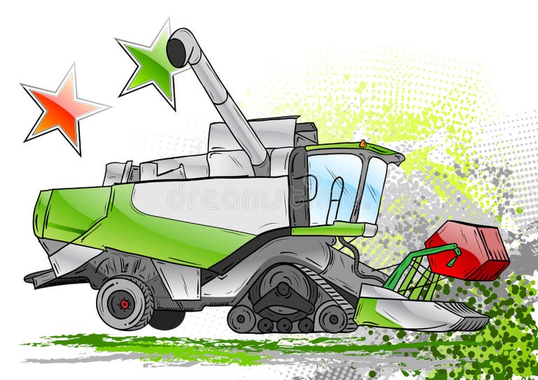 Combine Farming Drawing Stock Illustrations – 774 Combine Farming ...
