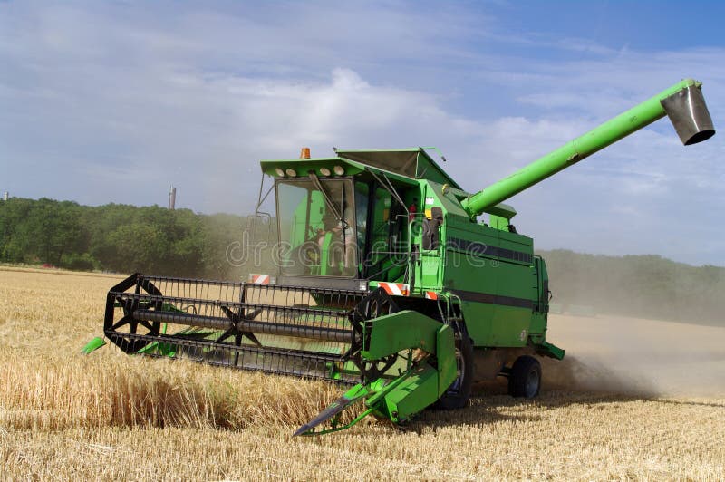 Combine Harvester at Work As Hdr Image Editorial Image - Image of ...