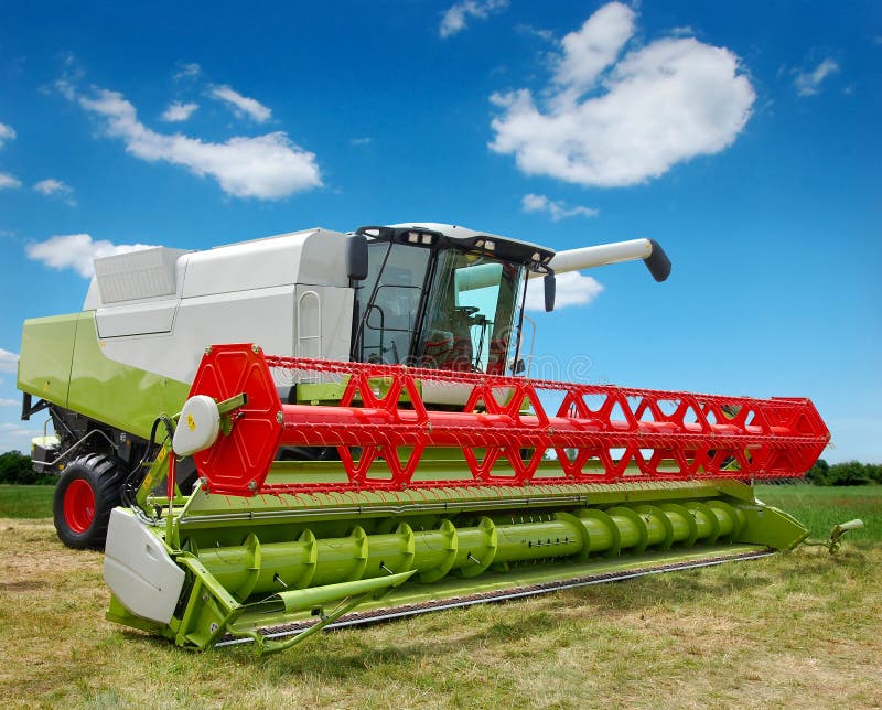 Combine harvester stock photo. Image of harvest, growth - 3163280