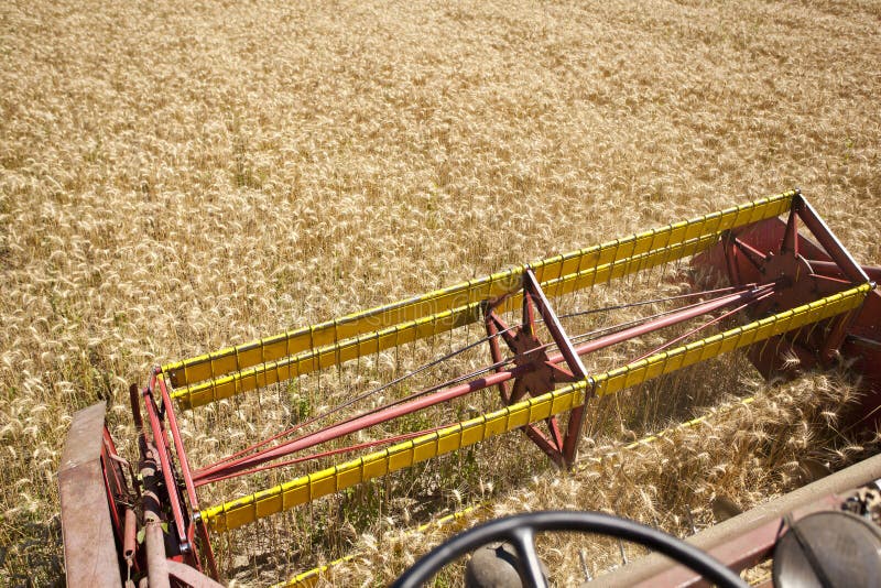 Combine Harvester in field stock image. Image of plant - 20807379