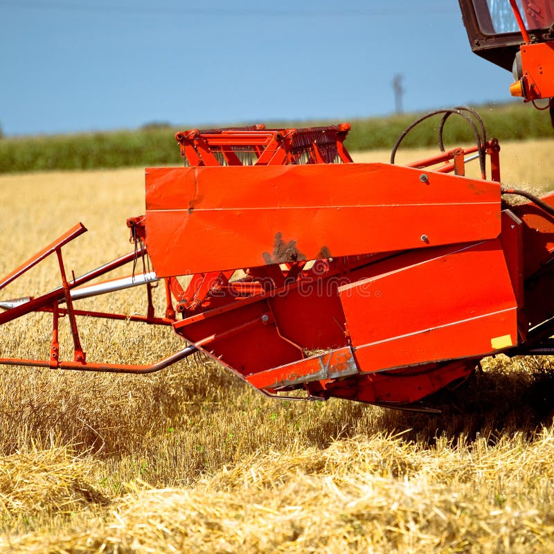 Combine harvester front stock photo. Image of autumn - 18918500