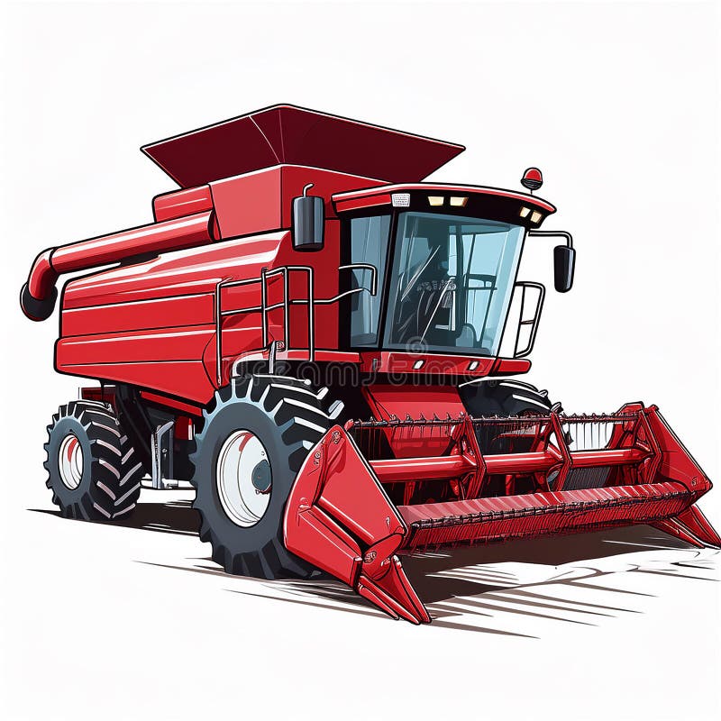 A combine harvester stock illustration. Illustration of farm - 342793580