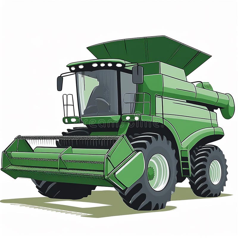 A combine harvester stock illustration. Illustration of advertising ...