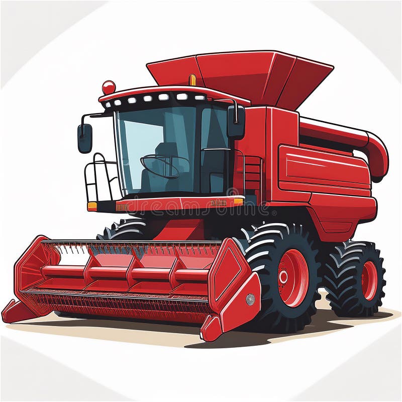 A combine harvester stock illustration. Illustration of font - 342793626