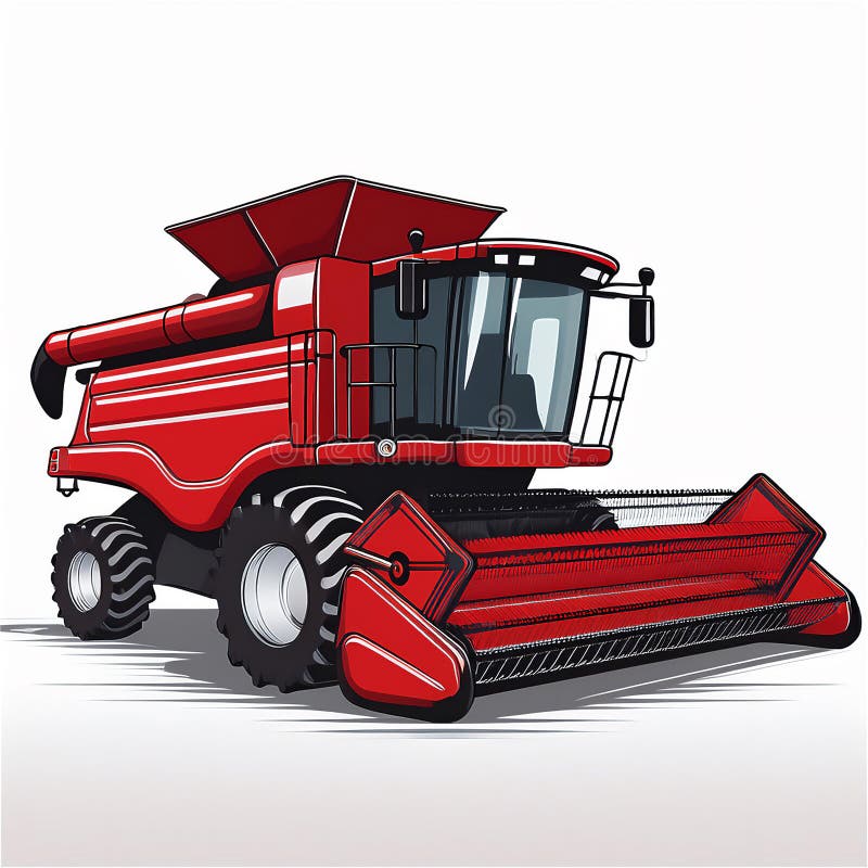 A combine harvester stock illustration. Illustration of simple - 342793638