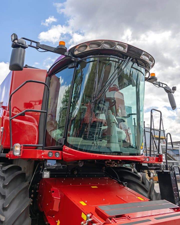 Combine Harvester Windshield Stock Image - Image of industry, combine ...