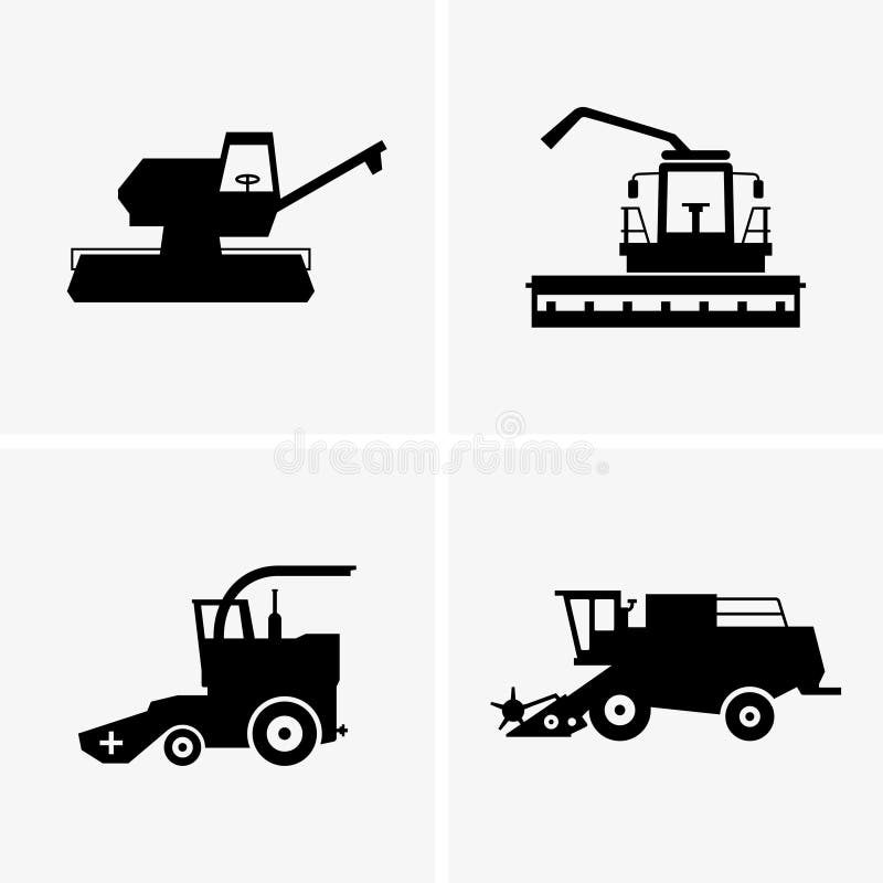 Combine harvesters stock vector. Illustration of agriculture - 61772779