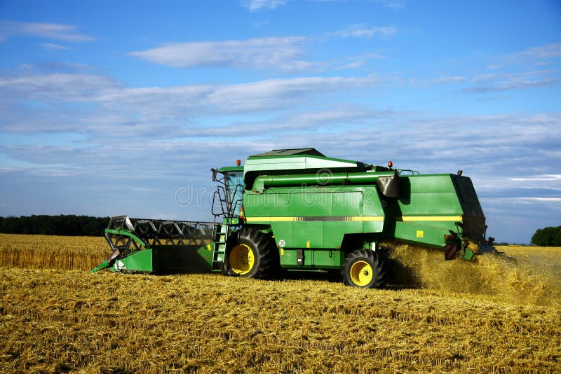 Combine Machine during Harvest Time Stock Image - Image of cultivate ...