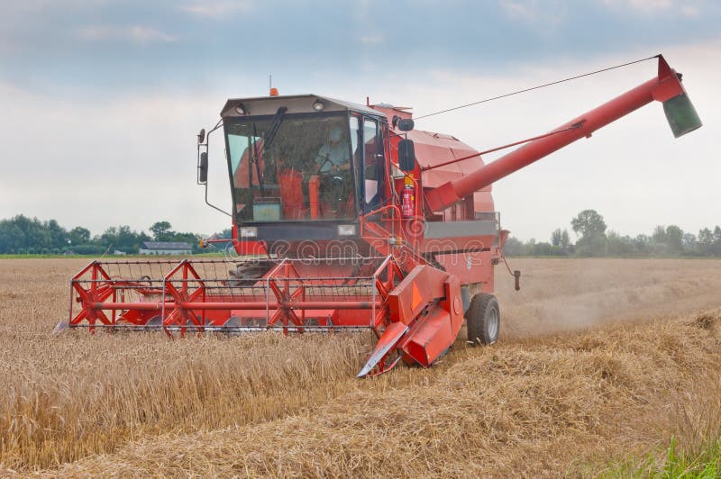 Combine Harvester at Work As Hdr Image Editorial Image - Image of ...