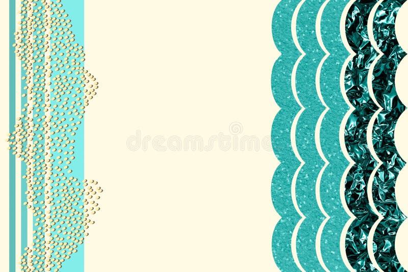 Combined Abstract Turquoise Pattern with Foil Inserts, Dots, Glitter ...