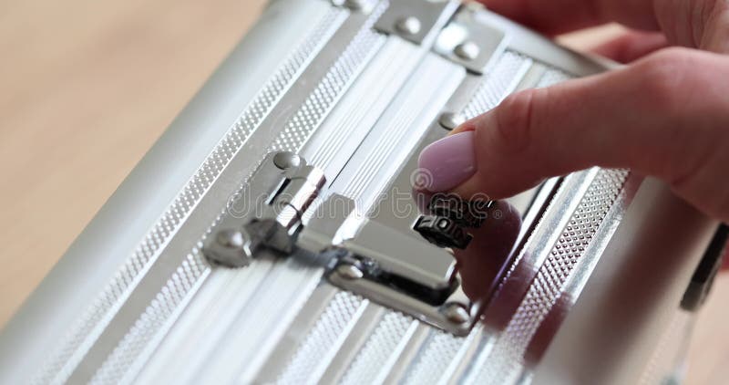 Combined Combination Lock Three-digit Digital Password on Case Stock ...