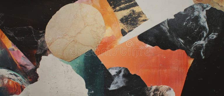 Artistic Blend of Etching and Imprinting with Unique Textures in a Vibrant Composition Stock ...