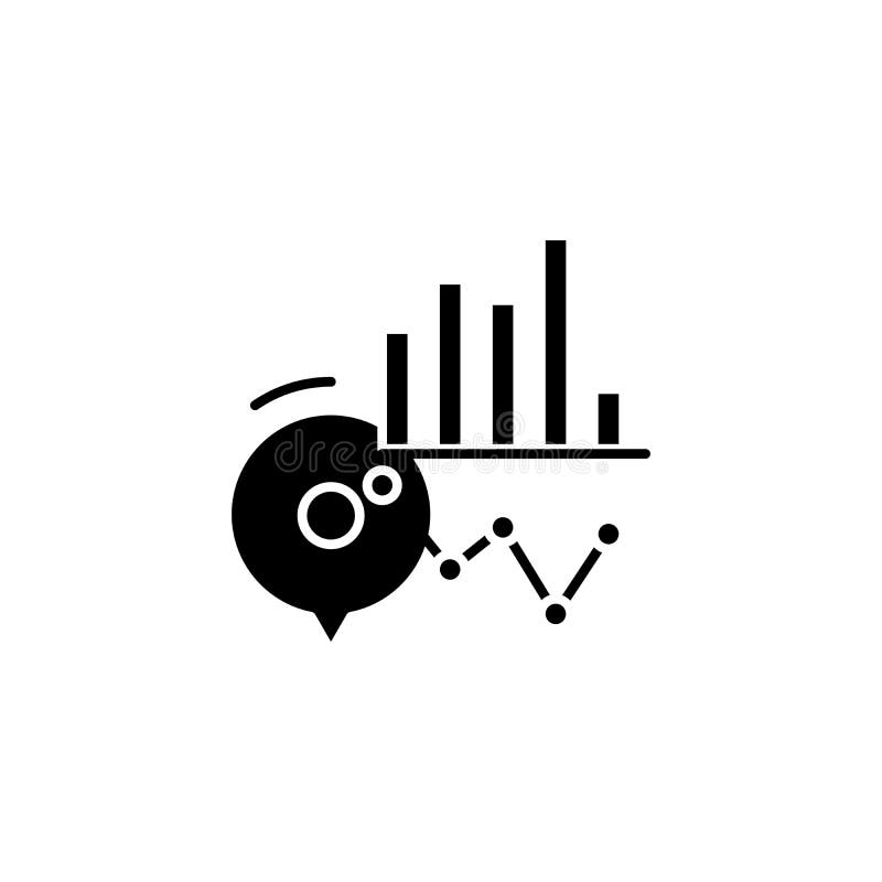 Combined Graph Black Icon Concept. Combined Graph Flat Vector Symbol ...