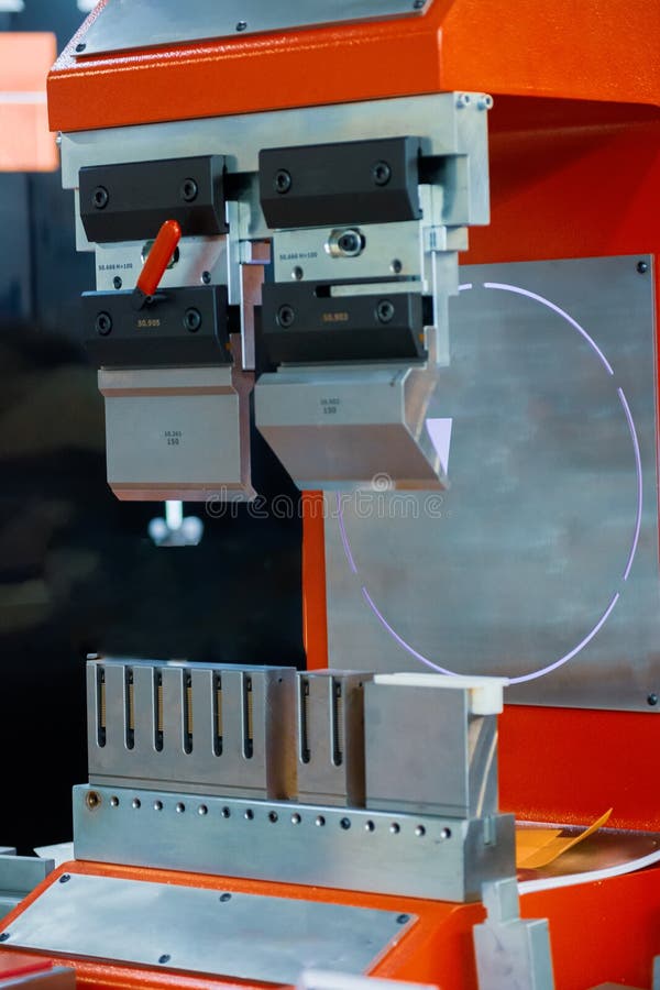 Combined Hydraulic Shearing Press. Sheet Metal Cutting Stock Photo ...