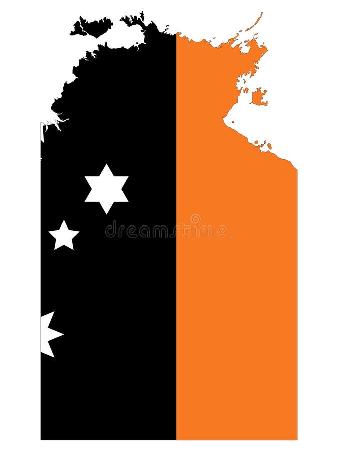 Combined Map and Flag of the Australian Northern Territory Stock Vector ...