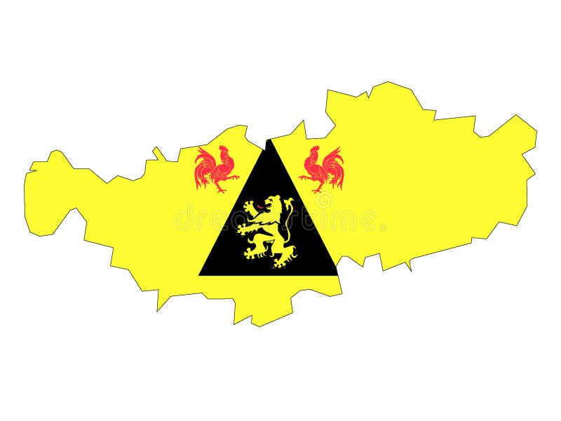 Flag of Belgian Region of Walloon Stock Vector - Illustration of flag ...