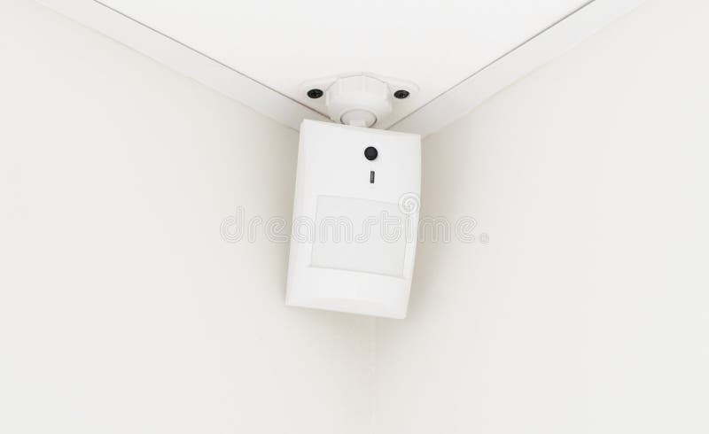 Combined Radar and Passive Infrared Sensor in White. Stock Photo ...