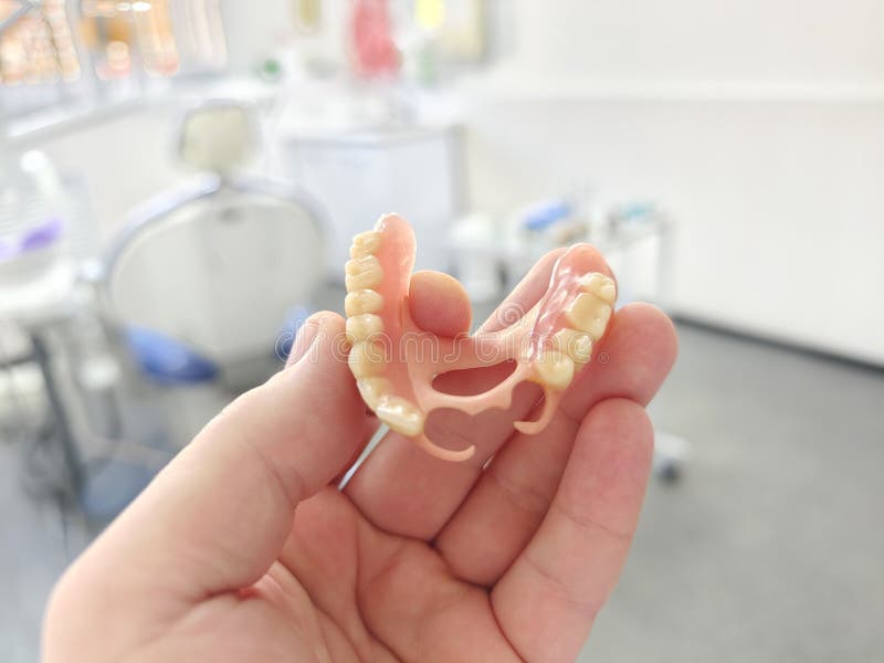 Combined Removable Denture Based on Acetone and Acrylic Stock Image ...